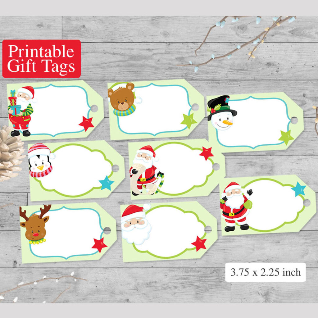 Penguin Printable Gift Tags, Set of 8 DIY Hipster Holiday Tags to Print ...